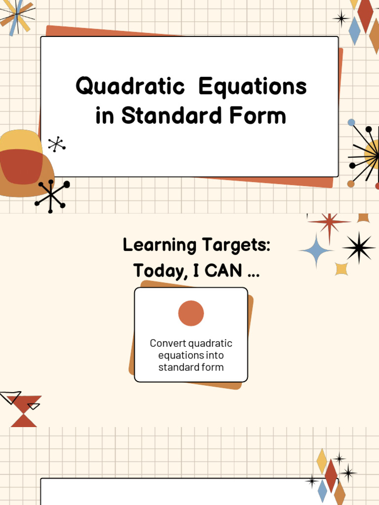 Transforming Qe To Standard Form | PDF
