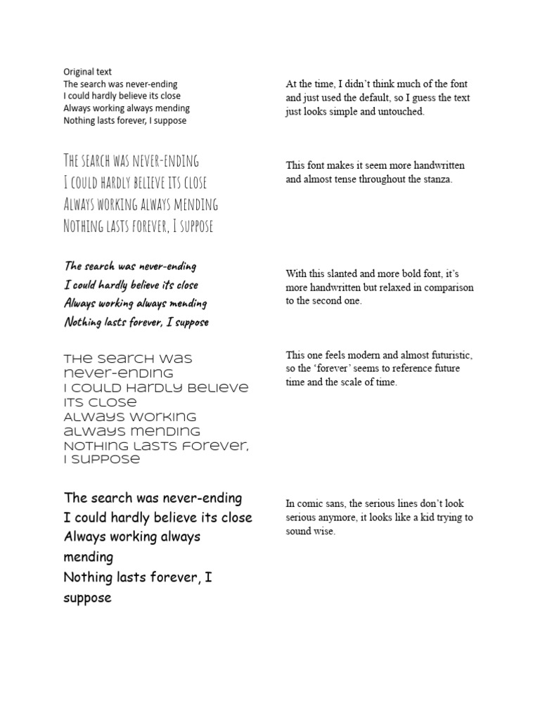 Font Exercise | PDF