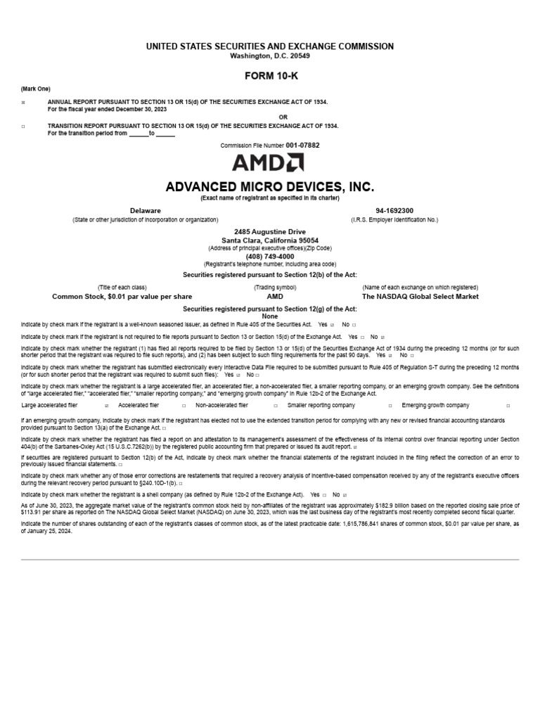 AMD 31 Dec 23 Annual Report | PDF