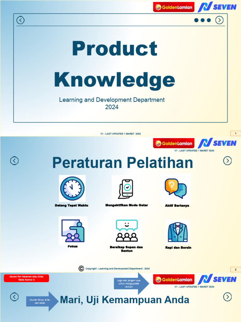 Modul Teknis - 1.6 Product Knowledge | PDF
