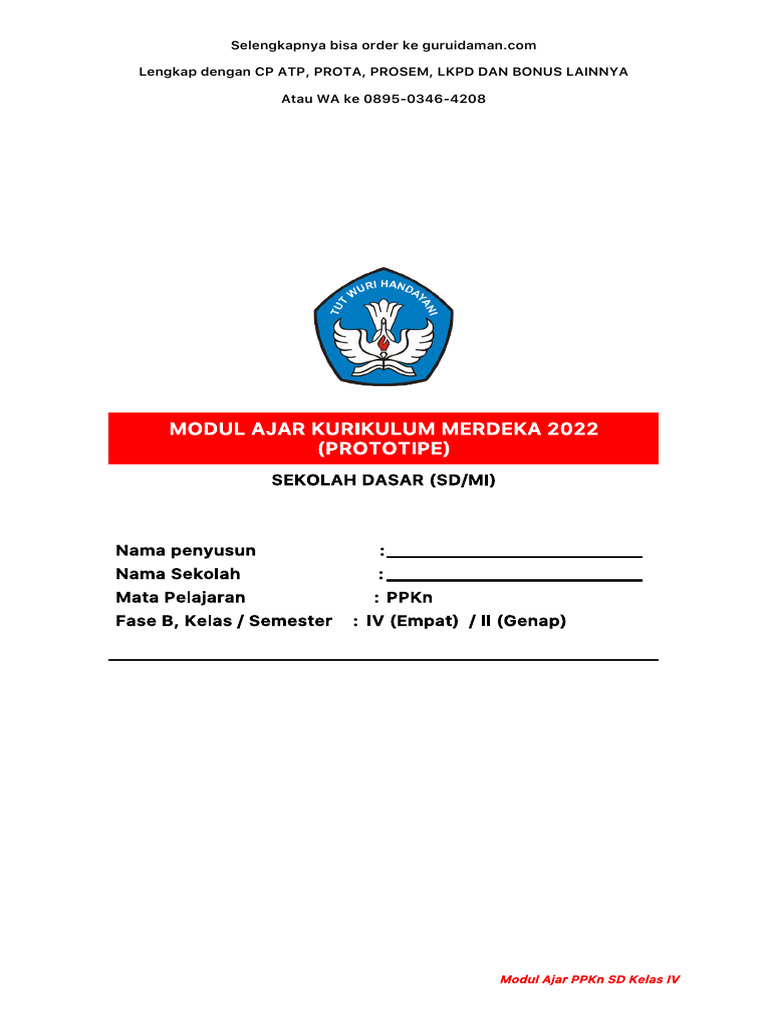 Modul PPKN Kelas 4 | PDF