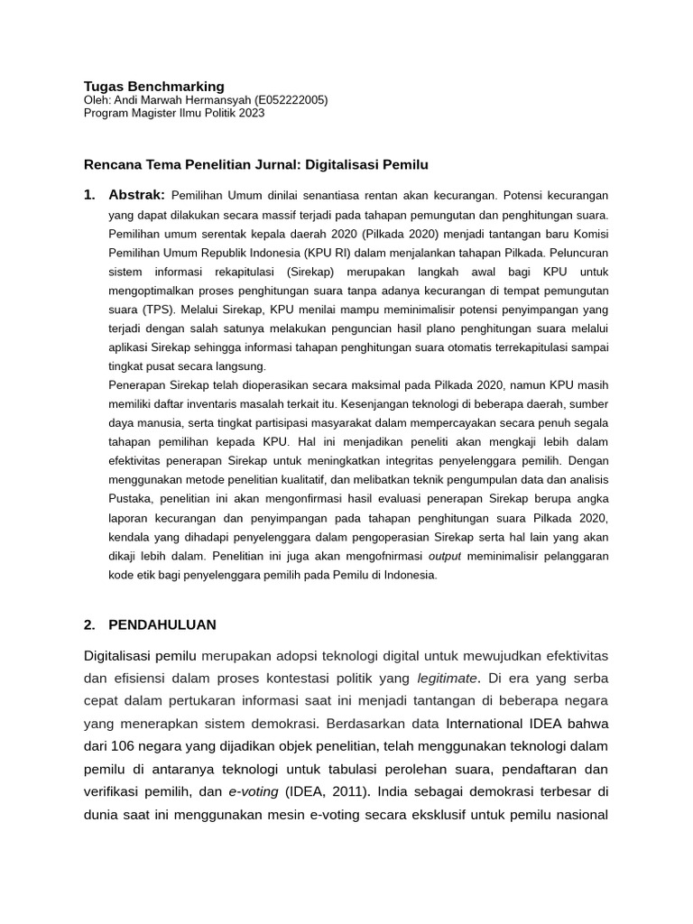 Tugas Benchmarking Pembahasan | PDF