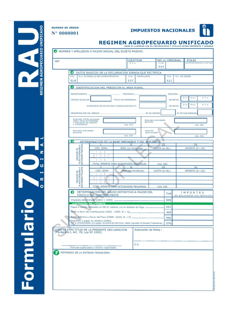 Form 701 Rau | PDF
