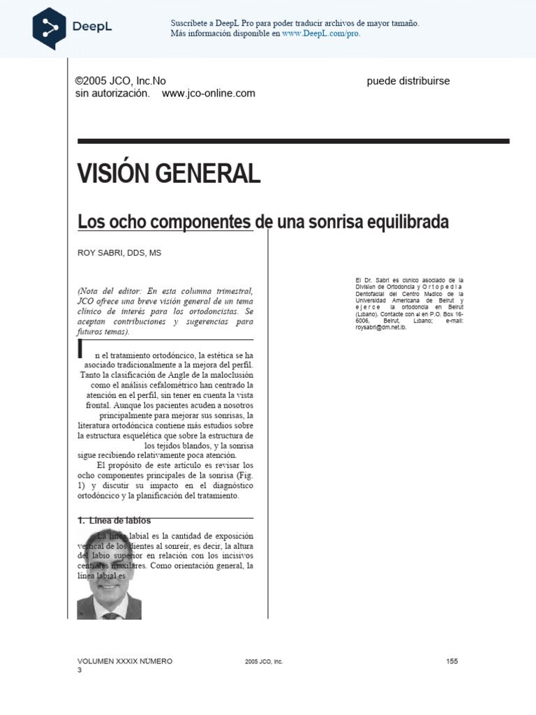 The Eight Components of A Balanced Smile Es | PDF | Mouth | Dentistry ...