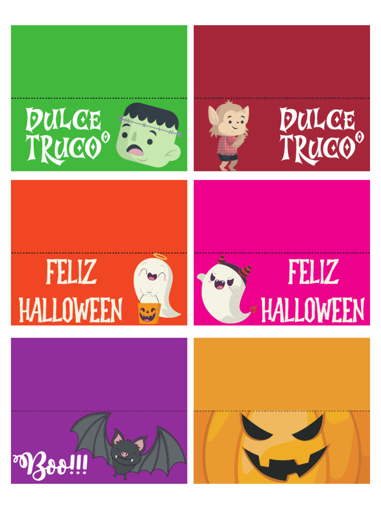 Cierra Bolsas Etiquetas Bolsas Halloween | PDF