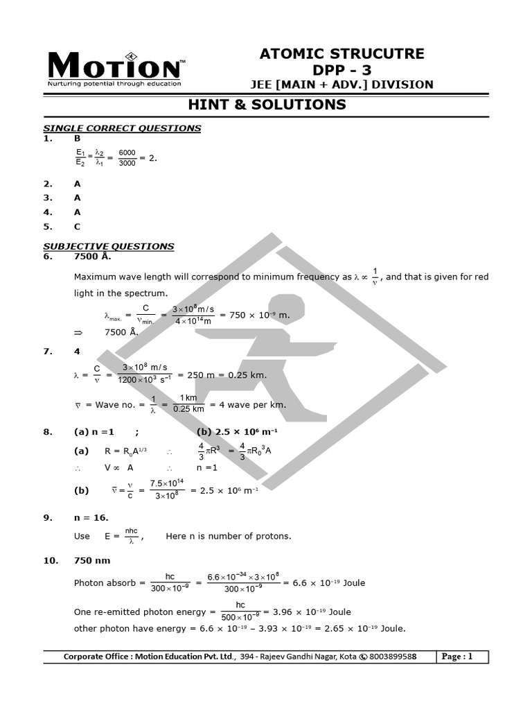 AtomicStructure DPP-3 Sol | PDF