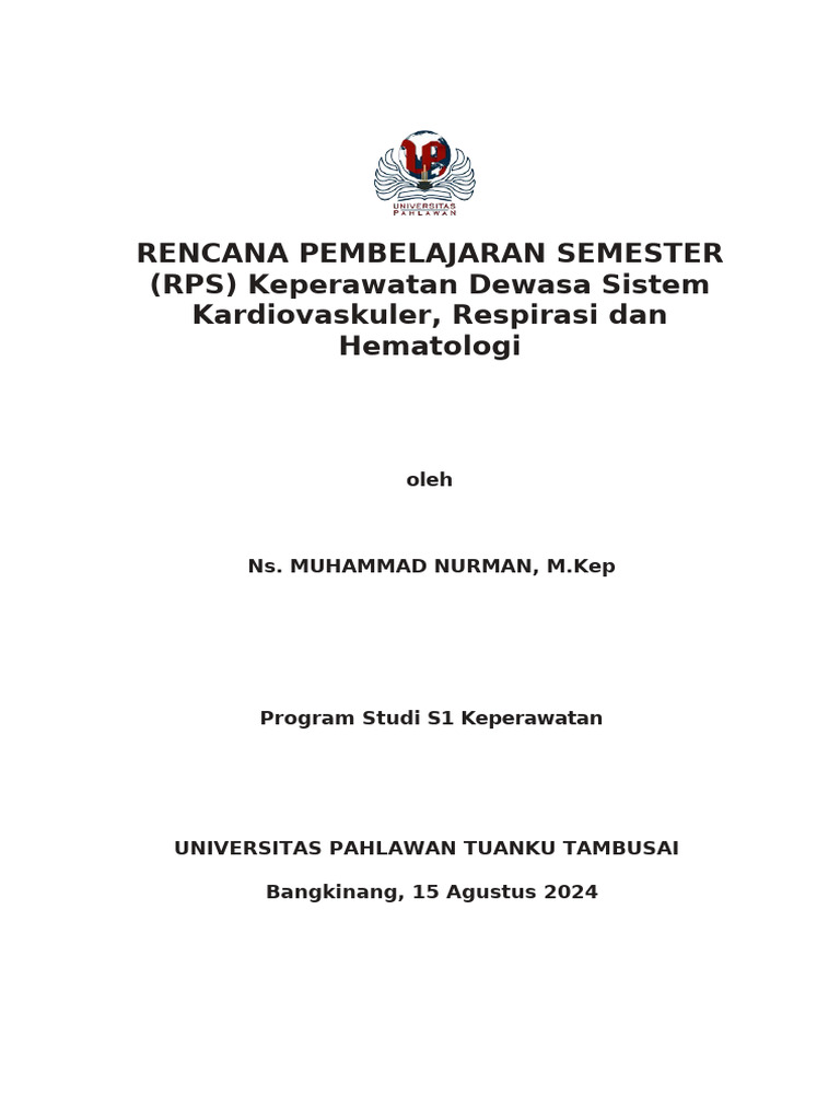 RPS Kep Dewasa Sistem CV, Resp Dan Hematologi (Yg Digunakan) | PDF