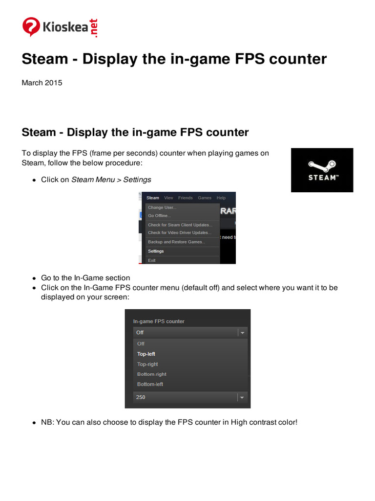 Steam Display The in Game Fps Counter 40667 nkdk6b | PDF