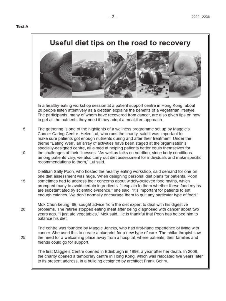 English - B - Paper - 2 - Reading - Comprehension - Text - Booklet - HL A | PDF