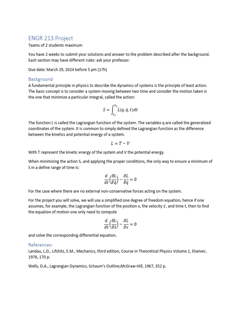 ENGR 213 Project | PDF