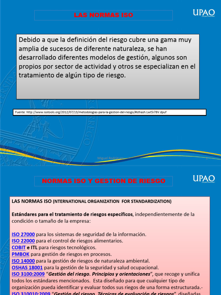Las Normas Iso: 1 Miguel Rodríguez | PDF