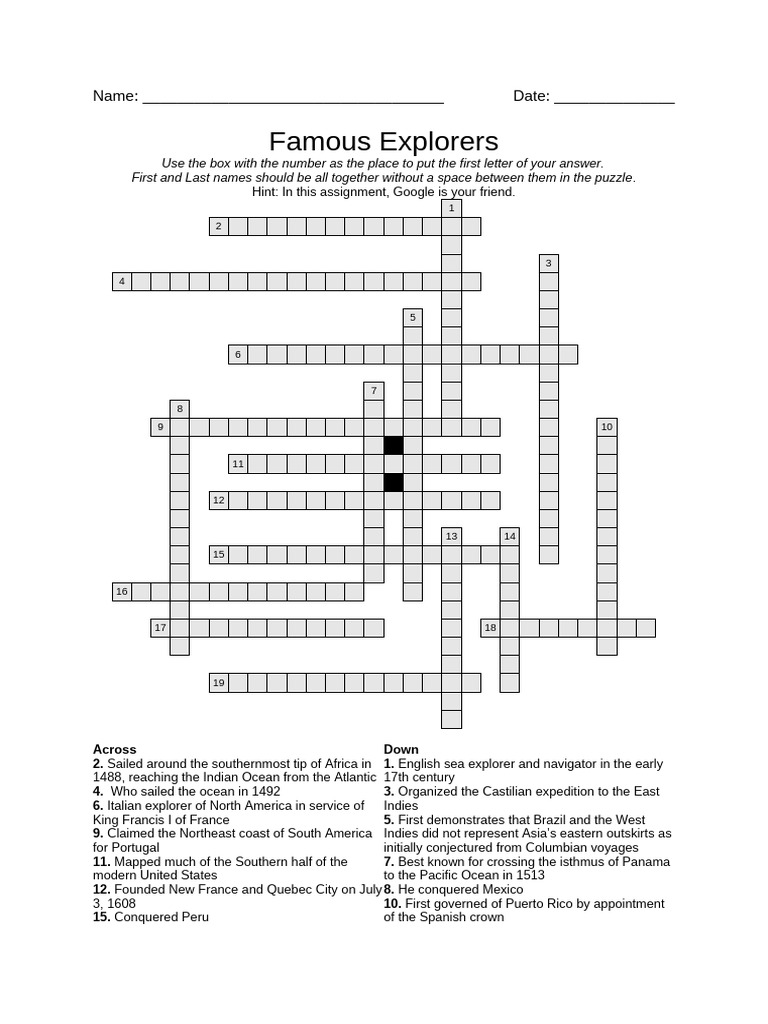 Famous Explorers | PDF