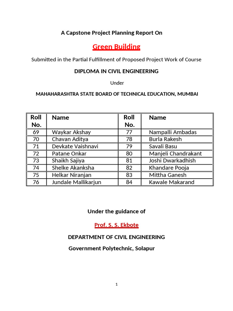 Green Building Project Main PDF | PDF