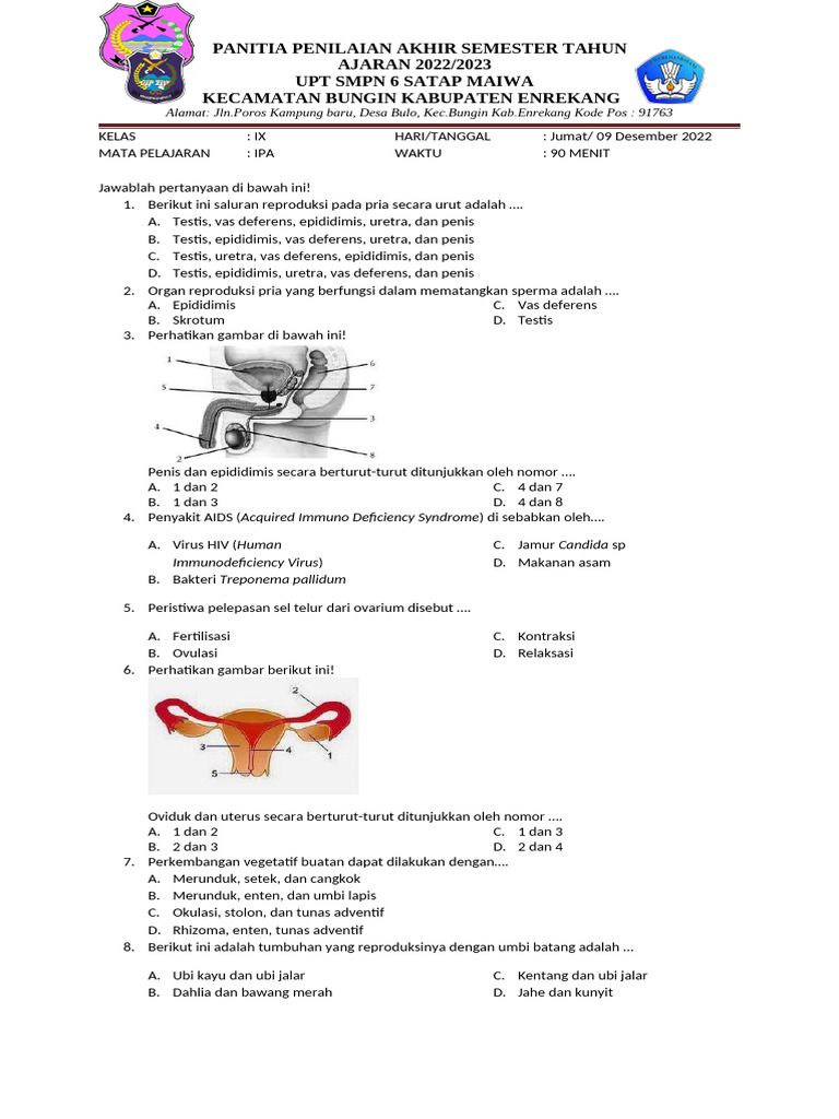 Pas Ipa Kelas Ix Sem 1 2022-2023 | PDF