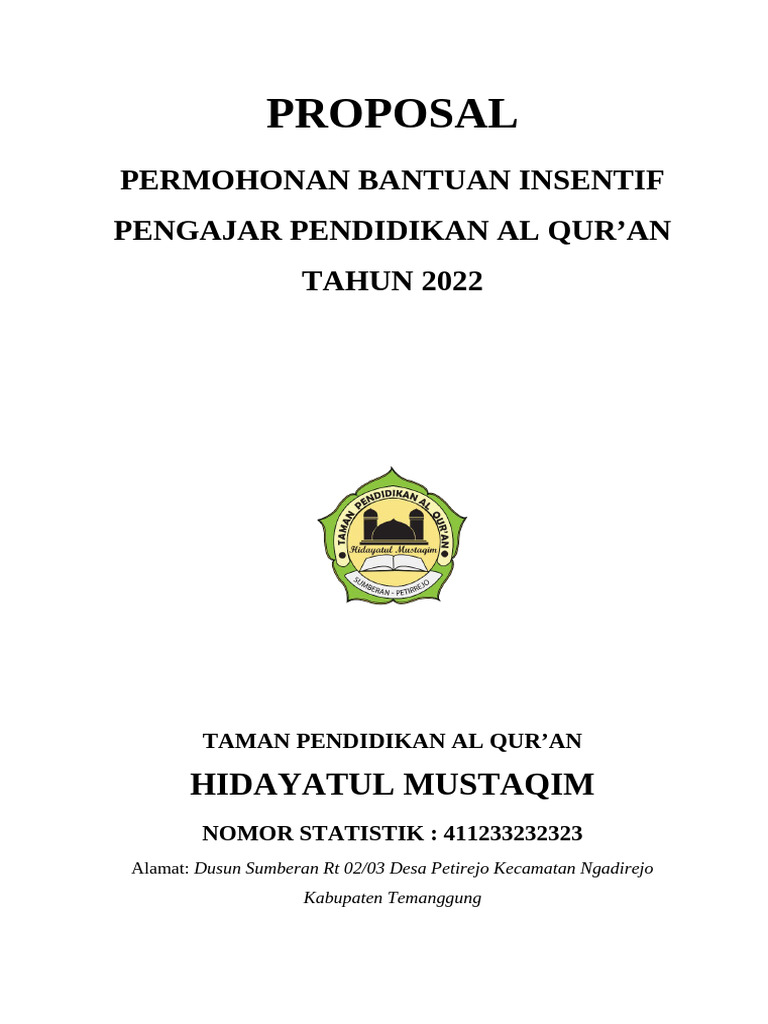 Cover PROPOSAL | PDF