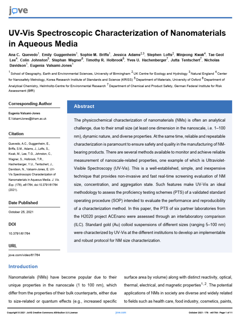 Uv Visible Spectros | PDF