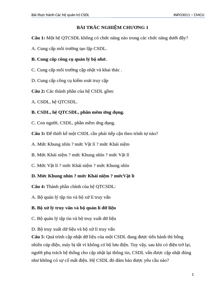 INFO3011 Lab Chapter1 | PDF