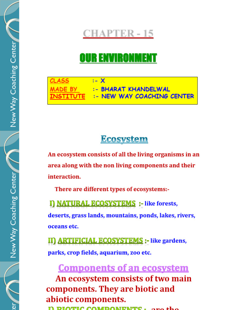 15 Our Environment | PDF