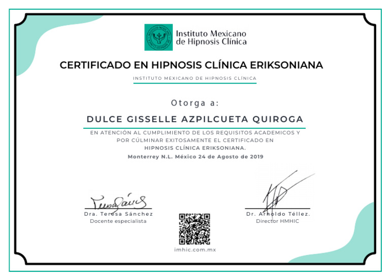 Certificado Dulce Gisselle Azpilcueta Quiroga | PDF