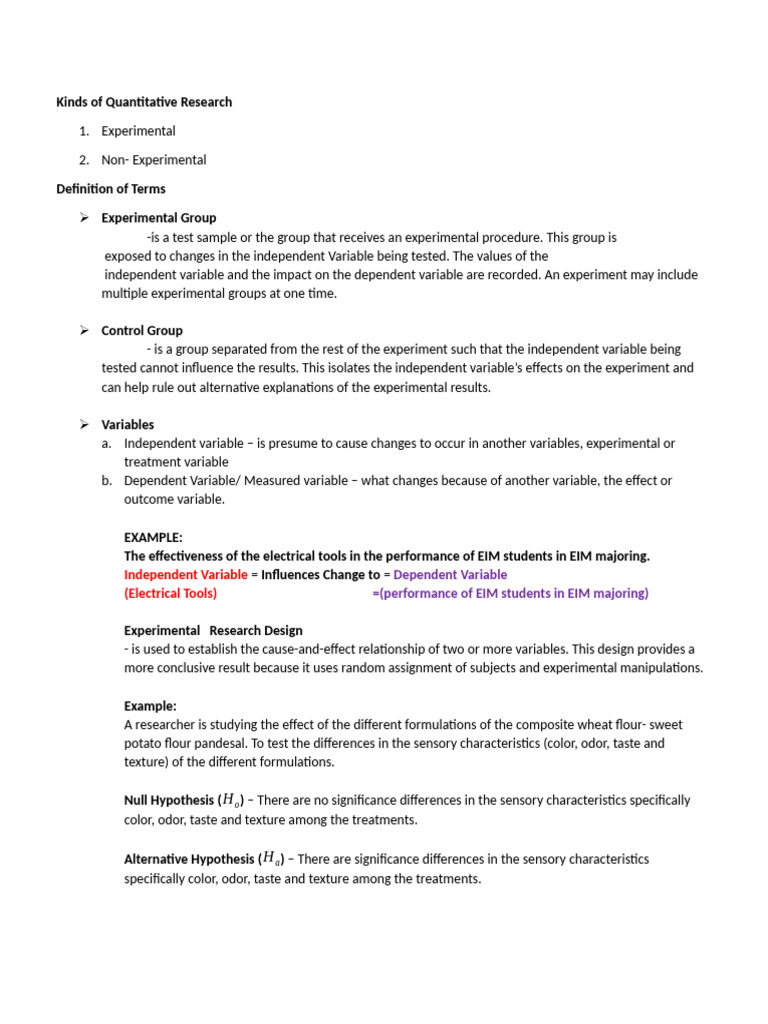 Lesson 1 Kinds of Quantitative Research | PDF