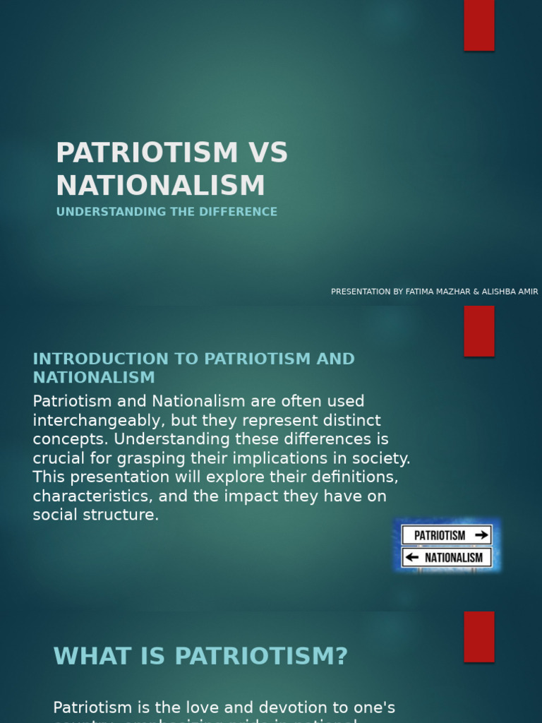 Patriotism Vs Nationalism | PDF