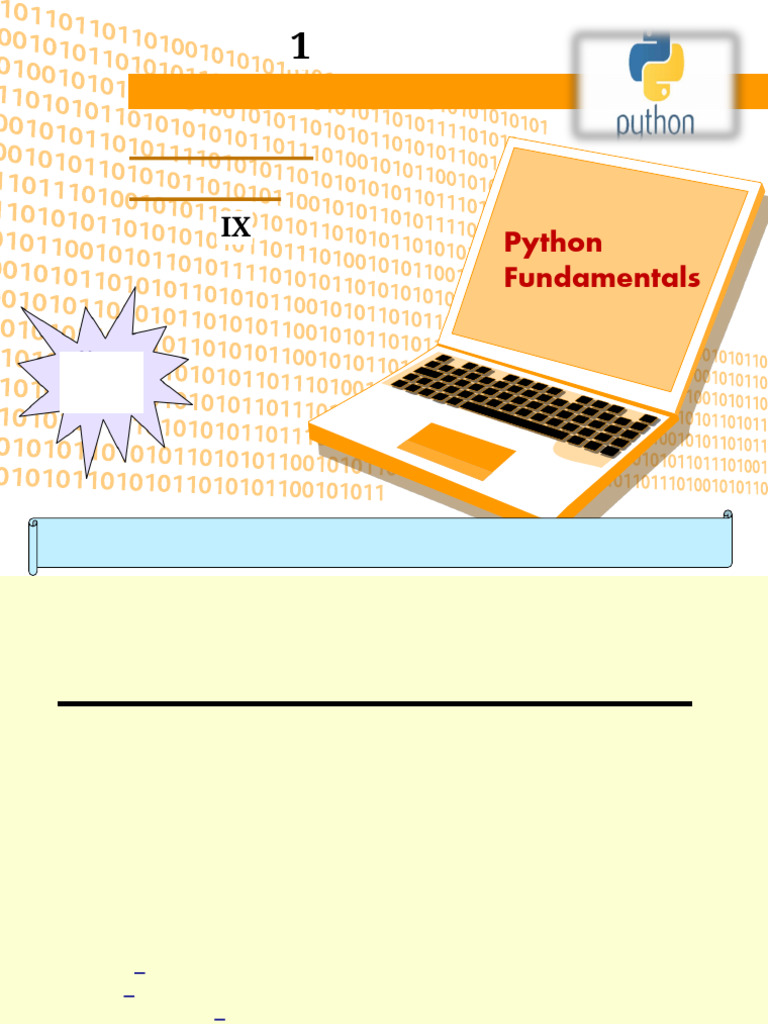 Python Fundamentals Class 9th | PDF
