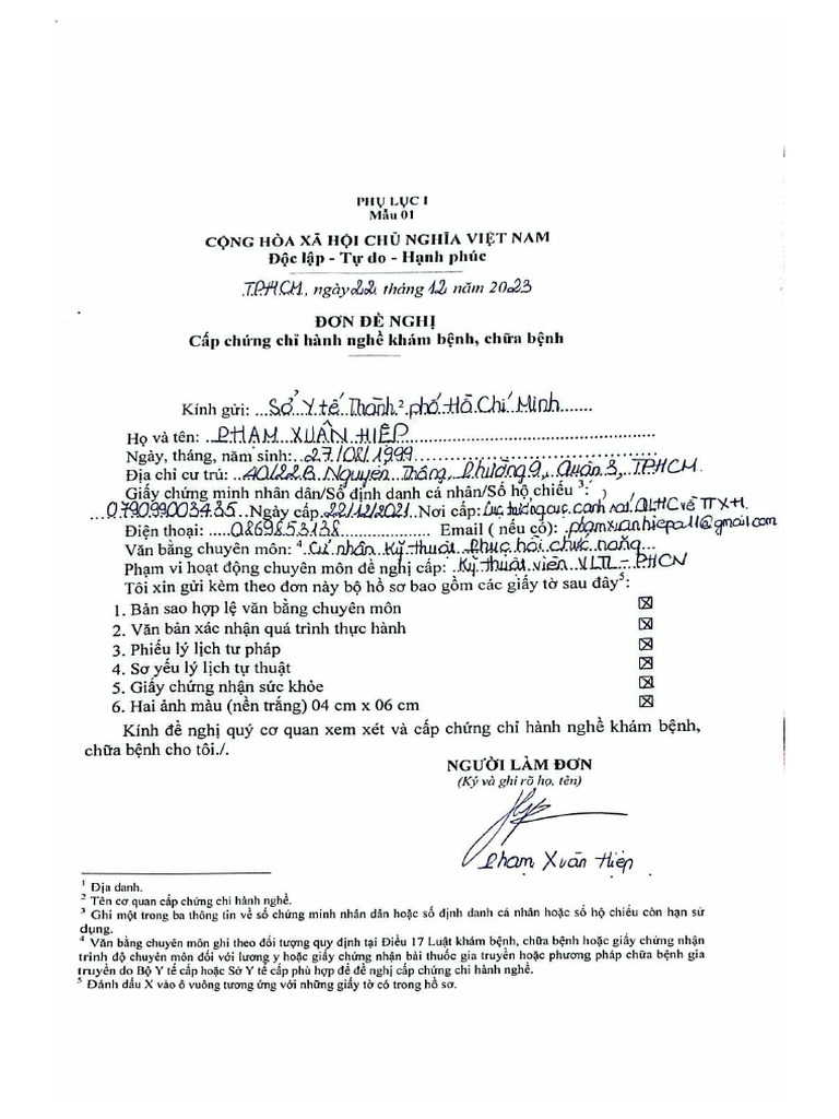 Đơn đề nghị cấp CCHN | PDF