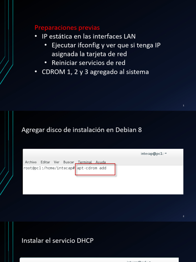 DHCP Instalación y Configuracion Debian | PDF
