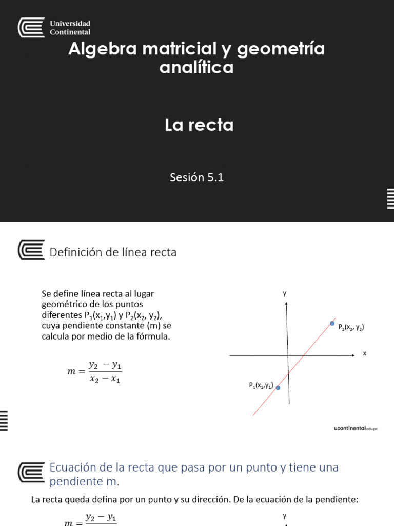 5.1 AM y GA - La Recta | PDF