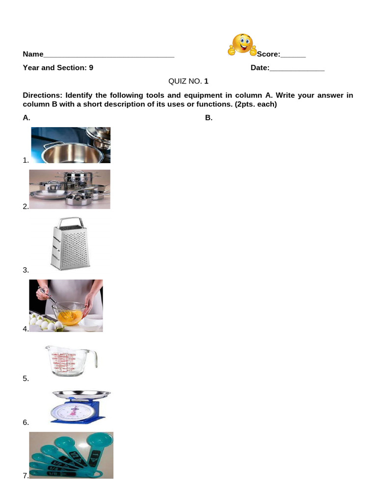 Quiz TLE 9 SANITIZING AND CLEANING | PDF