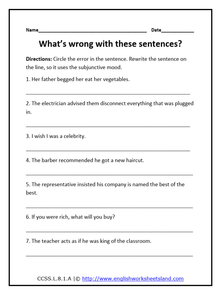 What's Wrong With These Sentences? | PDF