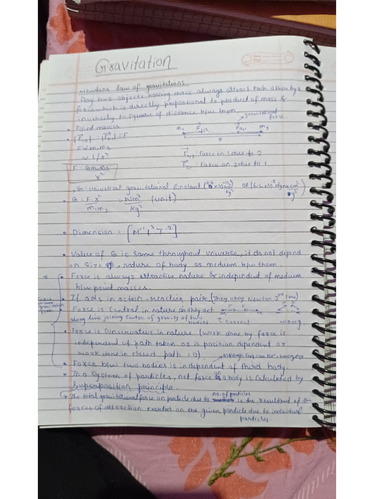 Gravitation Jee Mains and Advance Notes | PDF