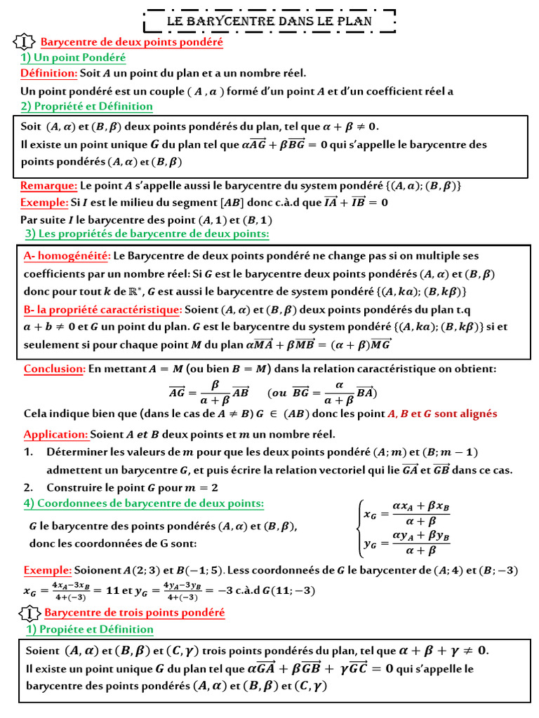 Barycentre + Serie | PDF