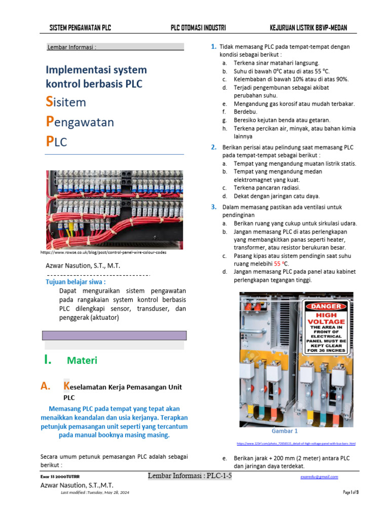 5 Sistem Pemgawatan PLC - No Soal | PDF