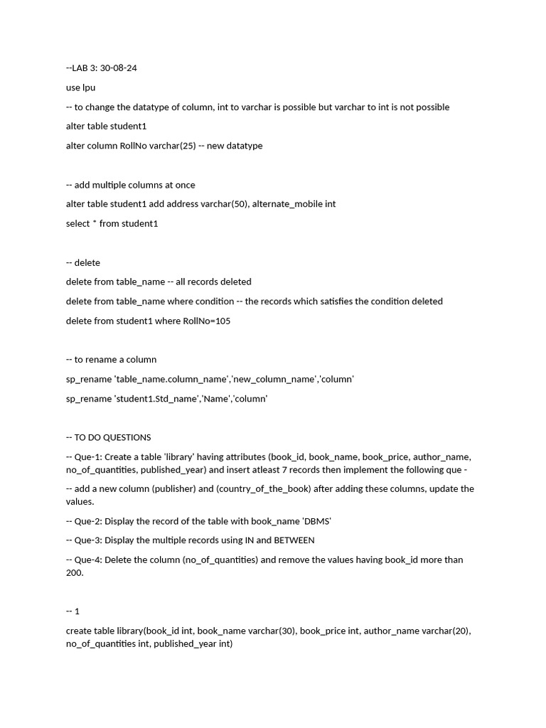 30-08-24 LAB Notes | PDF