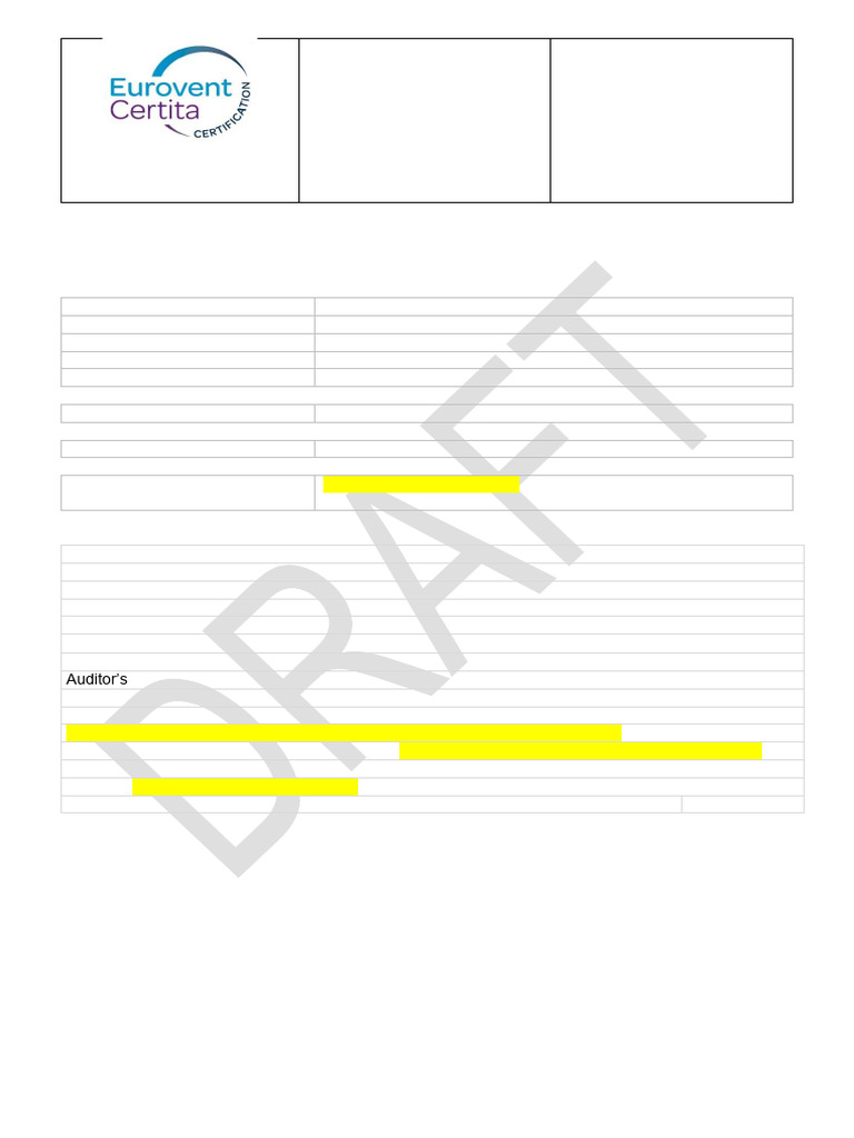 05.AHU - Template Audit Report - 0524 - DRAFT | PDF