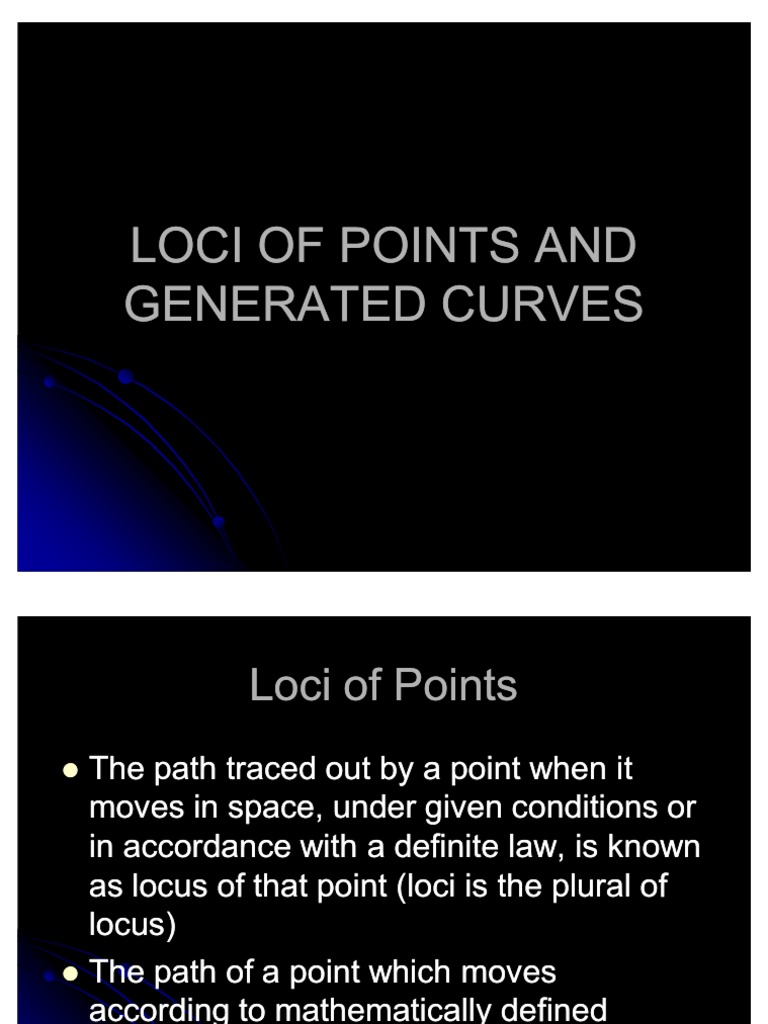 Module 3 - Loci of Points and Straight Lines | PDF