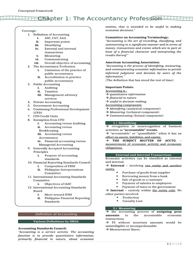 Chapter 1 - CFAS | PDF