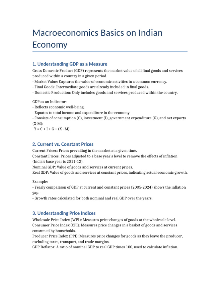 Macroeconomics Basics Document | PDF