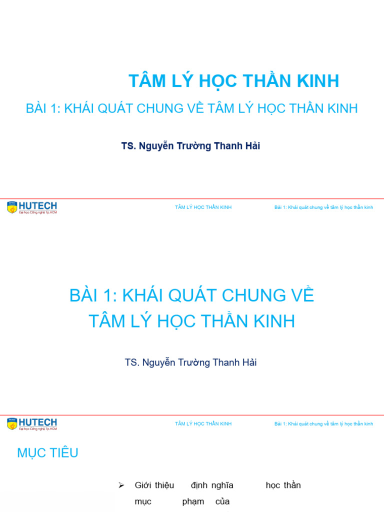 PSY141 - TLH Than Kinh - Bai 1 | PDF