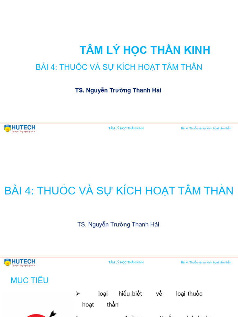 PSY141 - TLH Than Kinh - Bai 4 | PDF