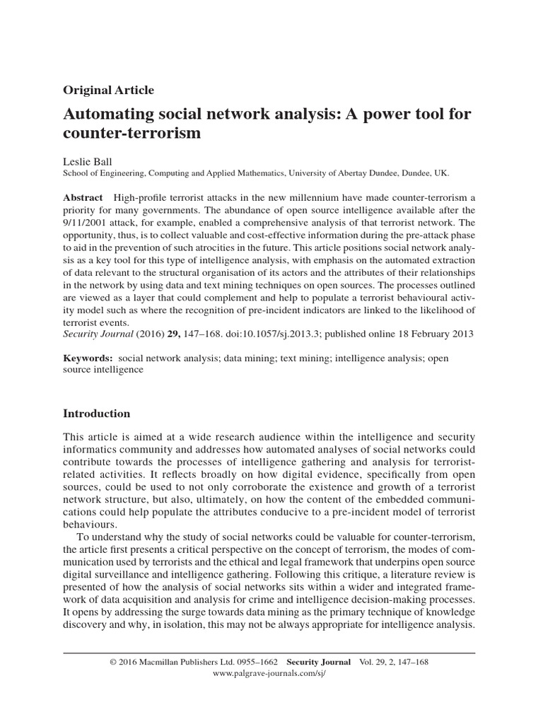Automating Social Network Analysis A Power Tool For | PDF | Social ... Automating Social Network Analysis A Power Tool For | PDF | Social ...