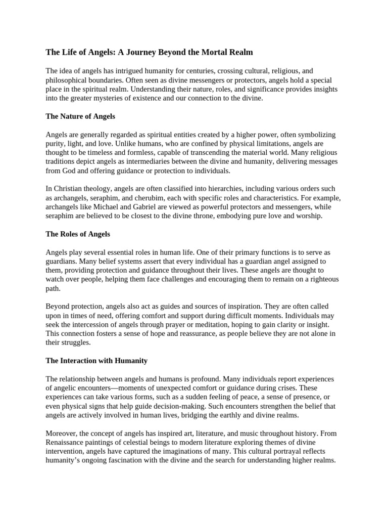 Life of Angels | PDF