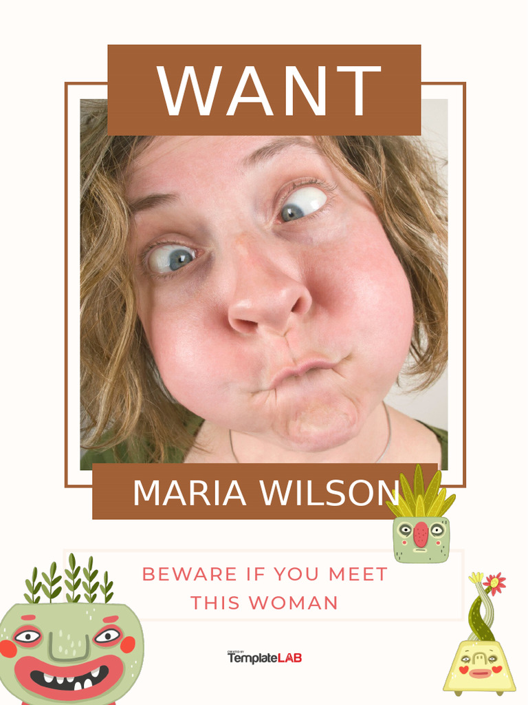 Funny Wanted Poster Template | PDF