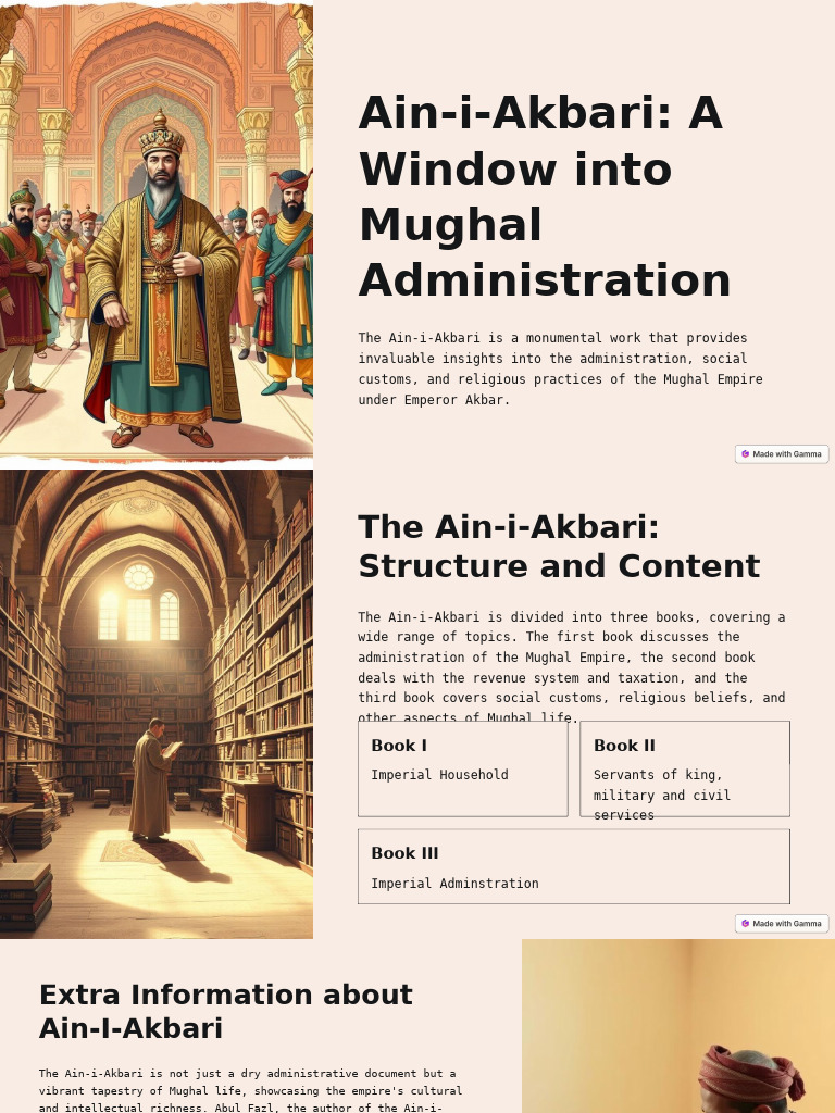 Ain-i-Akbari: Mughal Empire Insights | PDF | History