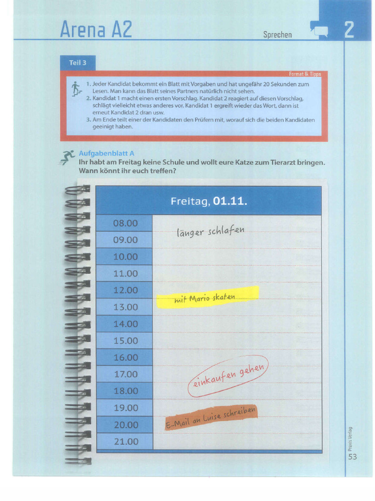 Sprechen Teil 3 2.1 AA2 | PDF