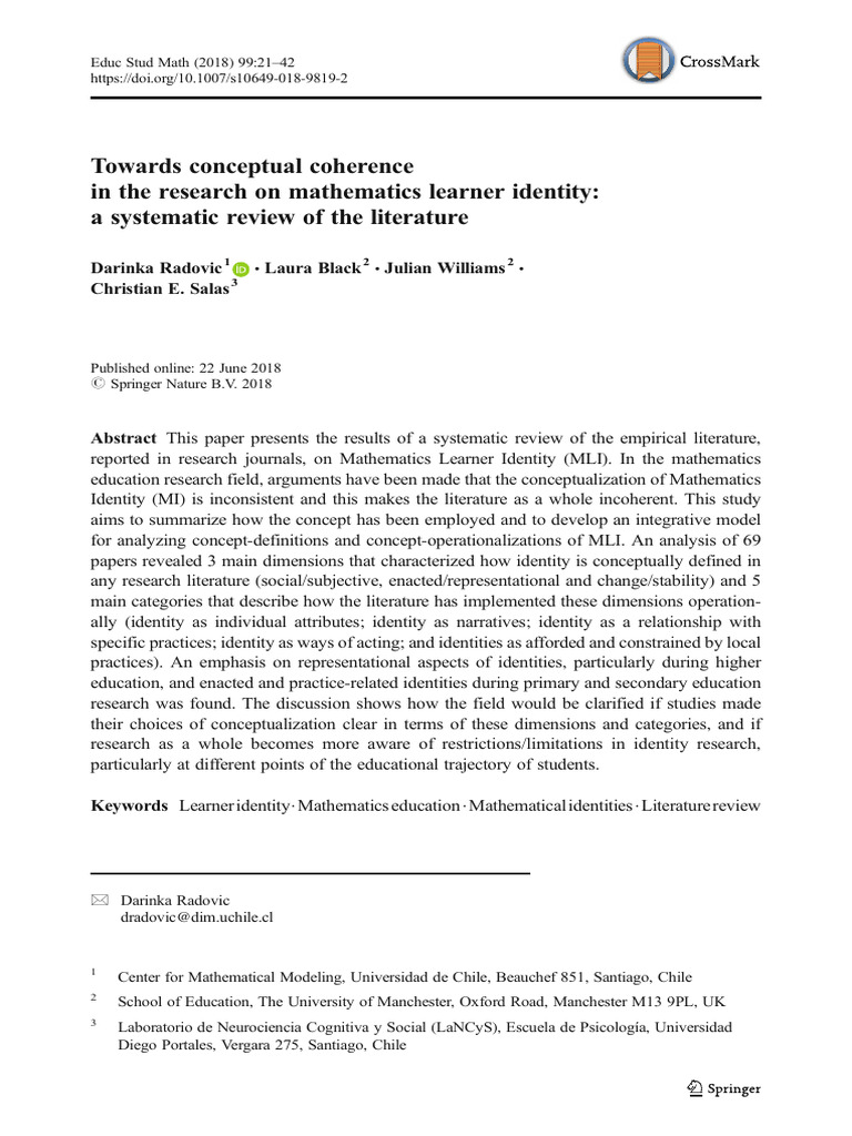 2018 Radovic - SLR - Towards Conceptual Coherence | PDF