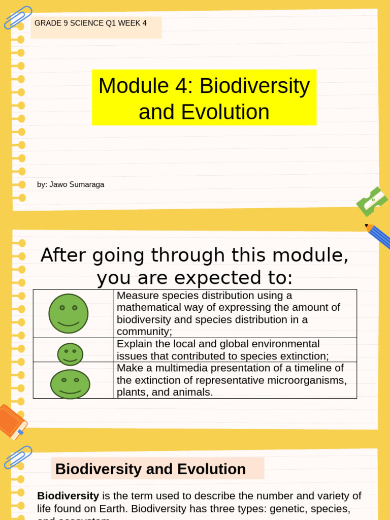GR9 Q1 M4 Biodiversity and Evolution | PDF