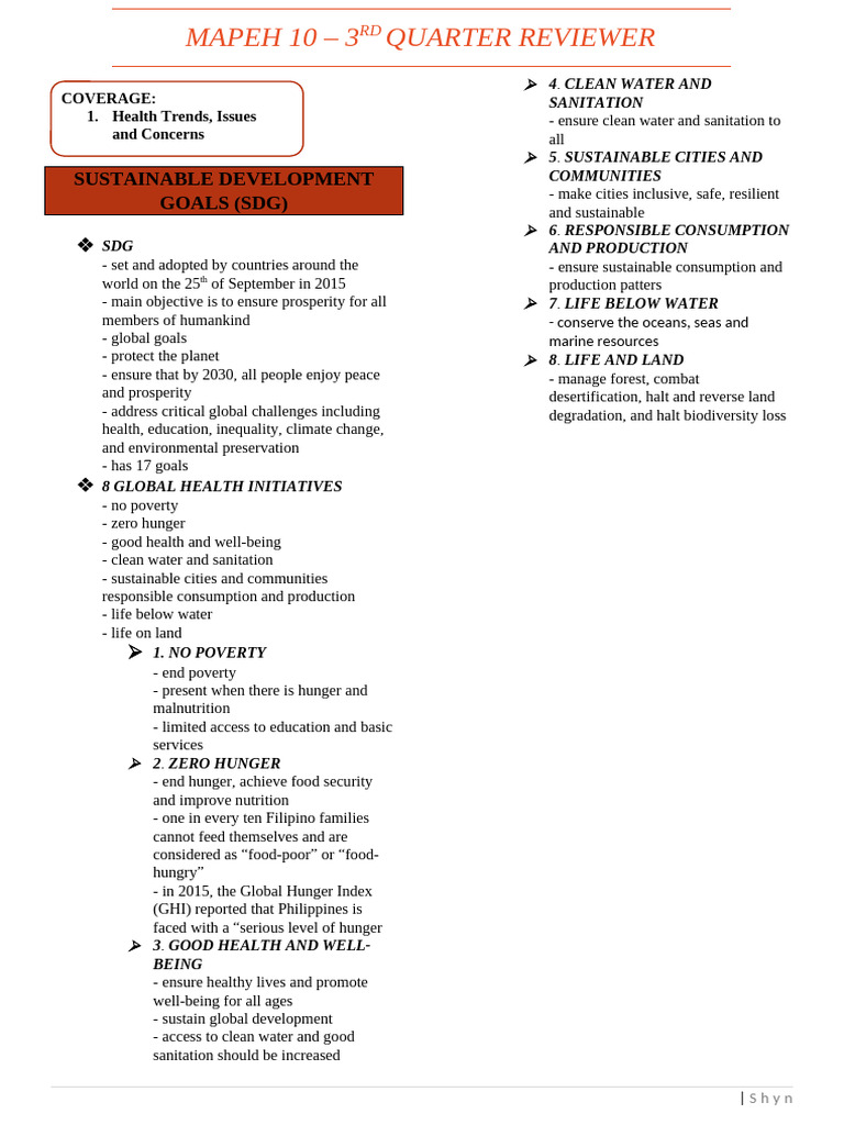 Q3 Mapeh Reviewer | PDF