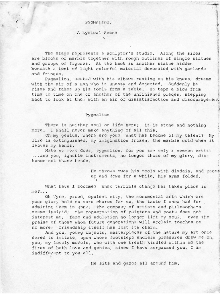 08 de Man Portable Rousseau Pygmalion | PDF